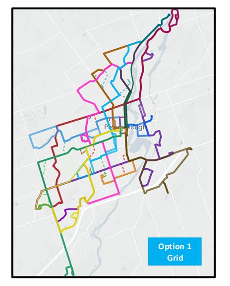 Route Network Option maps | Peterborough Transit Study | Connect ...