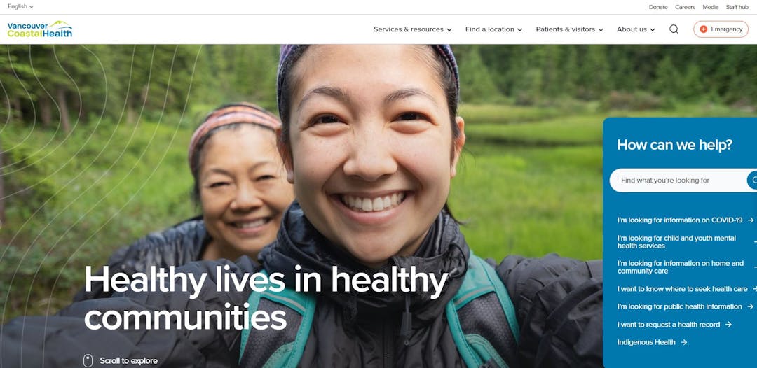 Website (VCH.ca) Redevelopment Project | Engage Vancouver Coastal Health