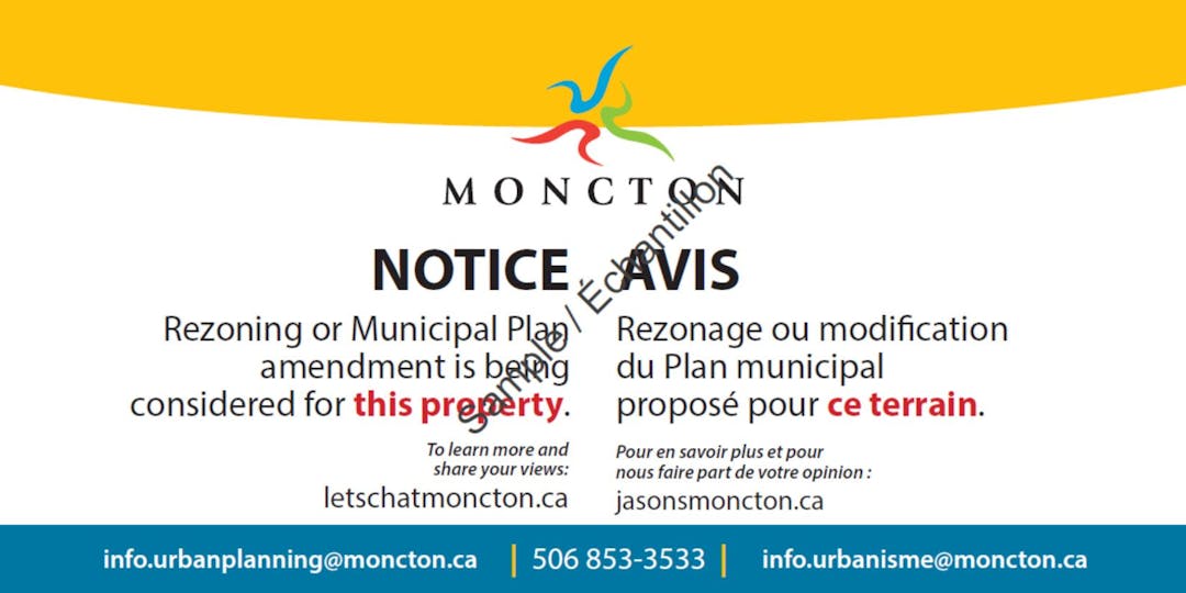 Public Notices for Development Applications | Let's Chat Moncton