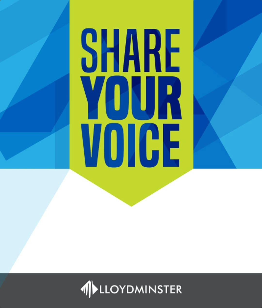 Sign Up and Speak Up | Your Voice Lloyd